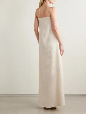 DIMA AYAD Strapless Sequin-embellished Gown