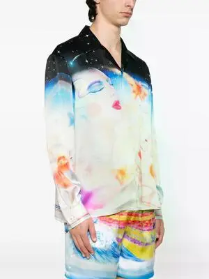Casablanca Celestial-print Silk Shirt