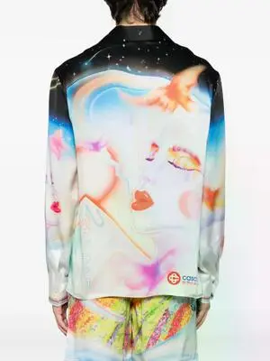 Casablanca Celestial-print Silk Shirt