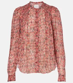 MARANT ETOILE Neolin Printed Silk Blouse