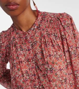 MARANT ETOILE Neolin Printed Silk Blouse