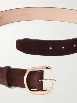 Gabriela Hearst Elster Suede Belt - Brown