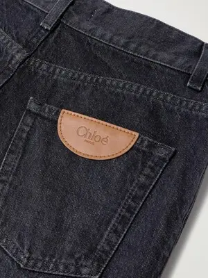 Chloé High-rise Wide-leg Jeans In Smoked Onyx