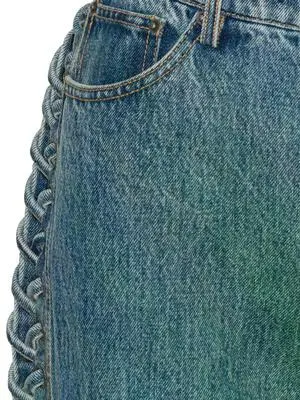 ROTATE BY BIRGER CHRISTENSEN Lace-up Straight-leg Jeans