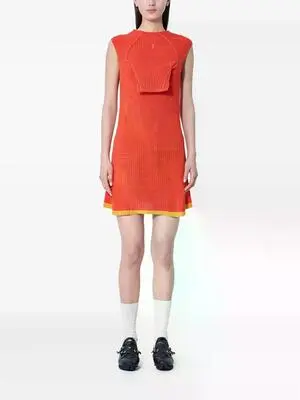 KIKO KOSTADINOV Textu Knit Sleeveless Dress - Red