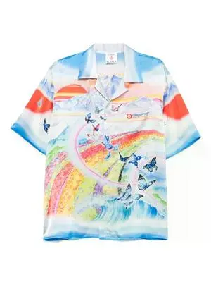 Casablanca Teacher Butterfly Landscape Shirt - Blue