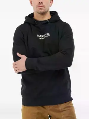 Barbour Embroidered Logo Hoodie - Black