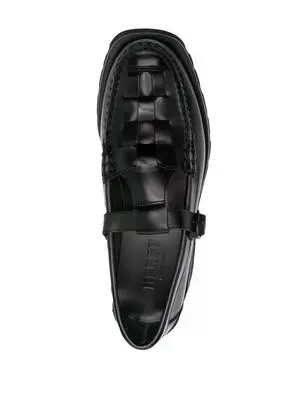 Hereu Soller Interwoven-design Leather Loafers - Black
