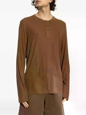 AMI Paris Ribbed Henley T-shirt