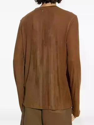 AMI Paris Ribbed Henley T-shirt