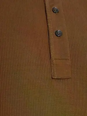 AMI Paris Ribbed Henley T-shirt