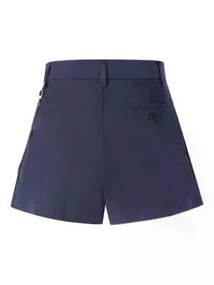 Alexander Wang Pleated Skorts With Chain Detail - Blue