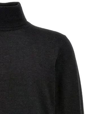 ROBERTO COLLINA Merino Wool Roll Neck Sweater - Grey
