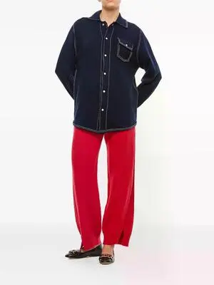 BARRIE Ribbed Hem Trousers