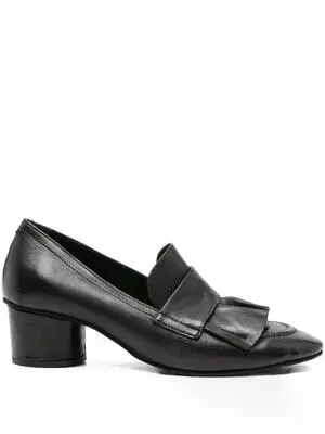 KUDETA 40mm Ruffled Leather Loafers - Black