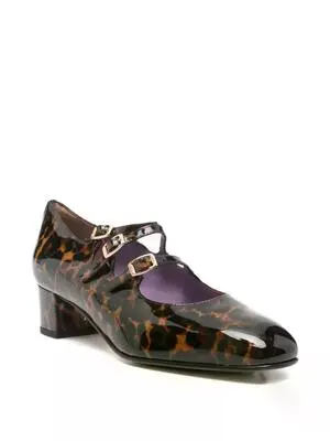 CAREL Kina Leopard-print Buckled Pumps - Brown