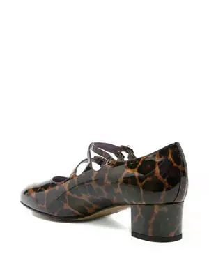 CAREL Kina Leopard-print Buckled Pumps - Brown