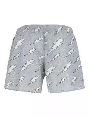Neil Barrett Rain Bolts-print Swim Shorts