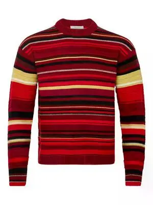 JW Anderson Striped Crew Neck Sweater - Red