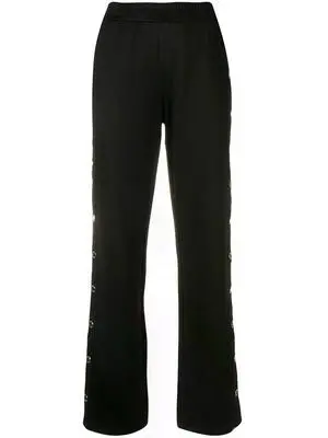 Michael Kors Metallic Button Trousers - Black