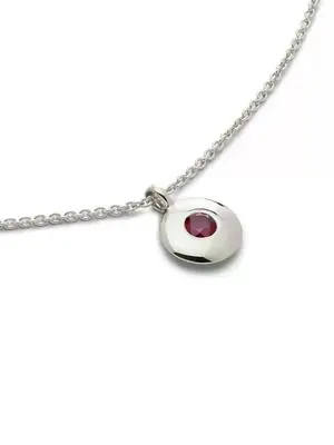 Monica Vinader January Birthstone Garnet Necklace - Silver