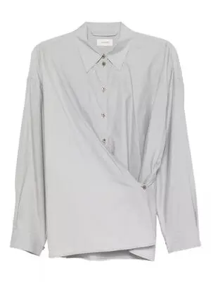 LEMAIRE LEMAIRE Twisted Collared Shirt Grey