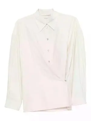 LEMAIRE Straight-collar Twisted Shirt - Neutrals