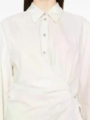 LEMAIRE Straight-collar Twisted Shirt - Neutrals