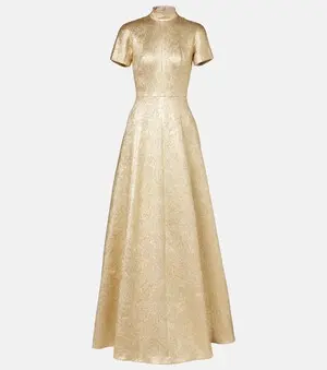 EMILIA WICKSTEAD Malinda Metallic Cloqué Gown - Gold