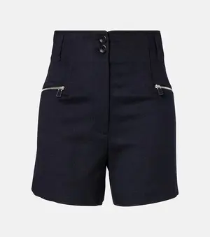 Max Mara Lola Camel Hair Shorts - Blue