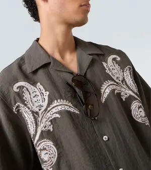 Commas Embroidered Shirt - Grey