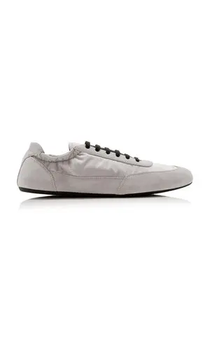 Prada Re-nylon And Suede Trimmed Sneakers - Grey