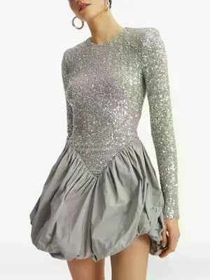 ROTATE BY BIRGER CHRISTENSEN Sequin-embellished Mini Dress - Grey