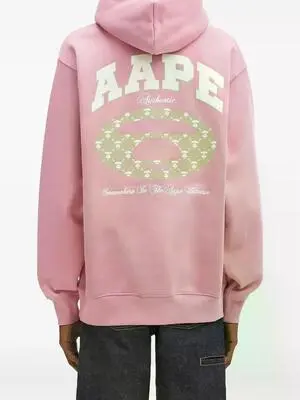 AAPE BY *A BATHING APE Graphic Print Hoodie - Pink