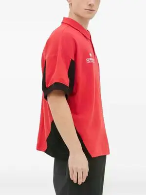 DEMON Panelled Cotton Polo Shirt