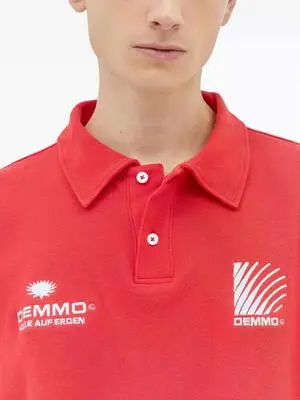 DEMON Panelled Cotton Polo Shirt