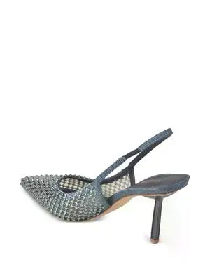 LE SILLA 80mm Crystal-embellished Slingback Pumps