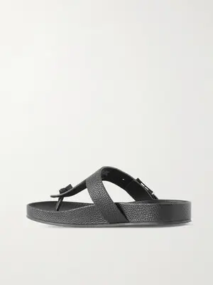 Tory Burch Mellow Buckled Textured-leather Sandals