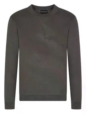 Emporio Armani Crew-neck Wool Sweater - Black