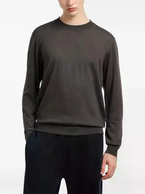 Emporio Armani Crew-neck Wool Sweater - Black