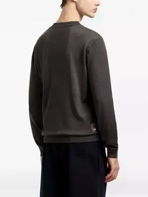 Emporio Armani Crew-neck Wool Sweater - Black