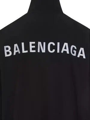 Balenciaga Logo-print Zip-up Jacket - Black