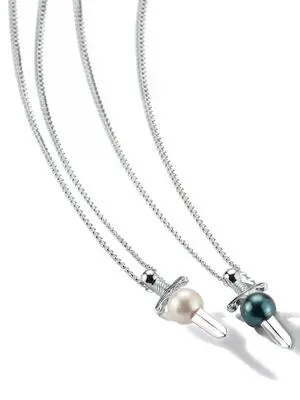 Mateo Sterling Freshwater Pearl Sword Necklace