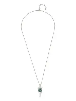Mateo Sterling Freshwater Pearl Sword Necklace