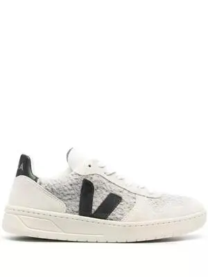VEJA VEJA V-10 Woven Lace-Up Sneakers Grey