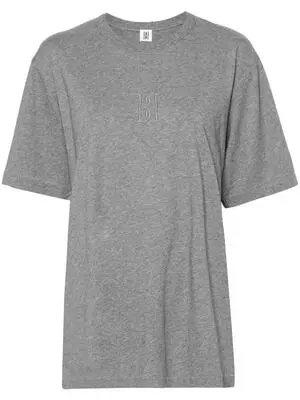 BY MALENE BIRGER Fayeh Logo-embroidered T-shirt - Grey