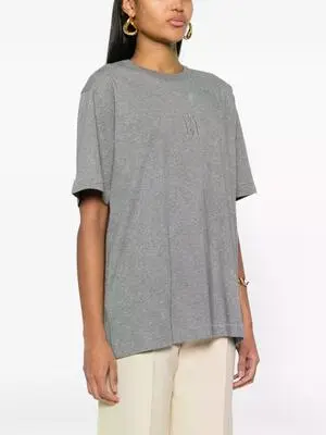 BY MALENE BIRGER Fayeh Logo-embroidered Organic Cotton T-shirt - Grey