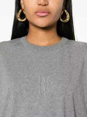 BY MALENE BIRGER Fayeh Logo-embroidered Organic Cotton T-shirt - Grey