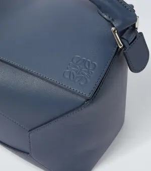 Loewe Puzzle Edge Large Leather Shoulder Bag - Blue
