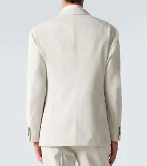 Dunhill Cotton And Cashmere Double-breasted Blazer